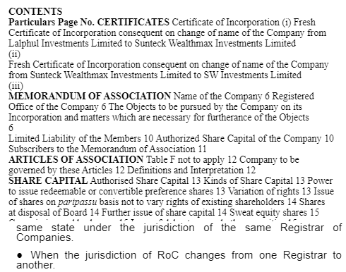 Study Notes - Draft MOA and AOA - Mangalam Placement